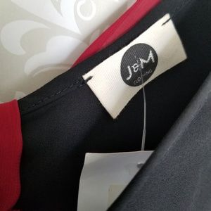 J & M Clothing | Tops | J M Clothing Black W Red Bow In Back Sz L Nwt ...